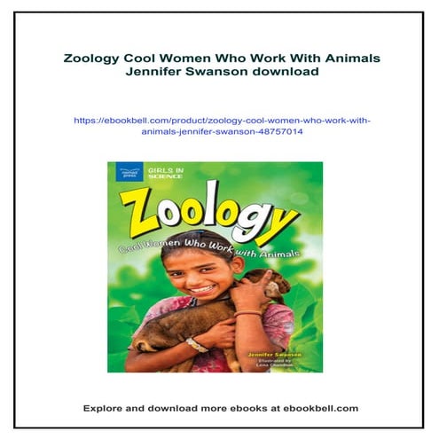 Zoology Cool Women Who Work With Animals Jennifer Swanson | PDF