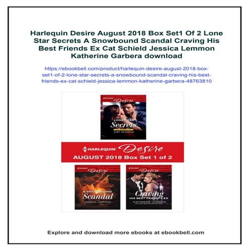 Harlequin Desire August 2018 Box Set1 Of 2 Lone Star Secrets A Snowbound Scandal Craving His ...