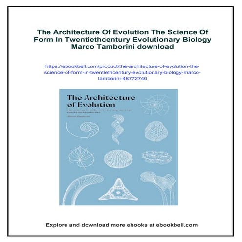 The Architecture Of Evolution The Science Of Form In Twentiethcentury ...