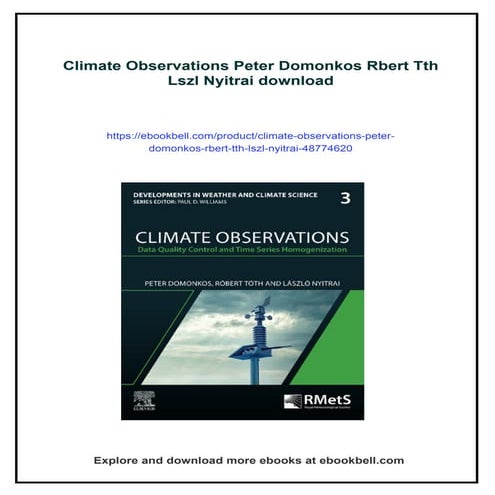Climate Observations Peter Domonkos Rbert Tth Lszl Nyitrai | PDF