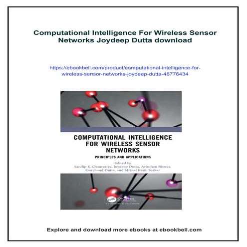 Computational Intelligence For Wireless Sensor Networks Joydeep Dutta | PDF