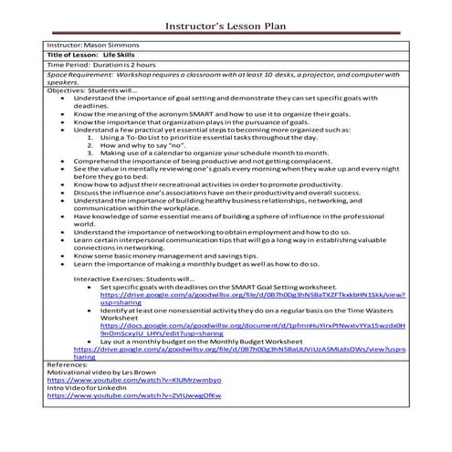 Blended learning lesson plan template 1 | DOCX