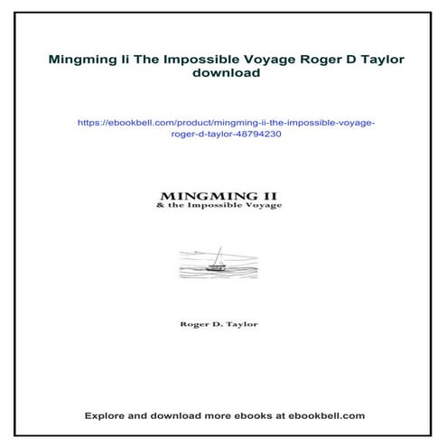 Mingming Ii The Impossible Voyage Roger D Taylor | PDF