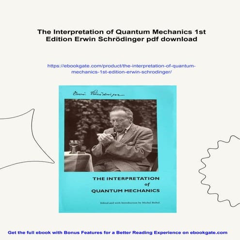 The Interpretation of Quantum Mechanics 1st Edition Erwin Schrödinger | PDF