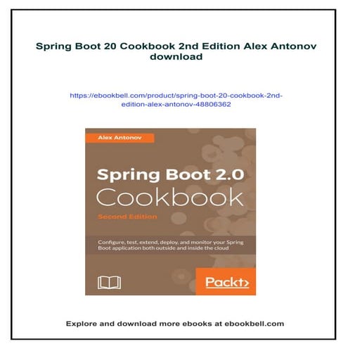 Spring Boot 20 Cookbook 2nd Edition Alex Antonov | PDF