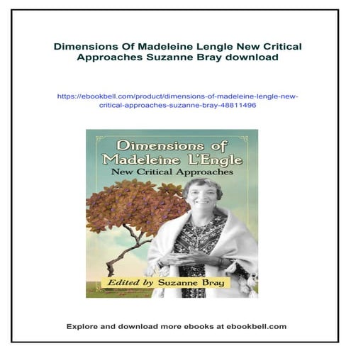 Dimensions Of Madeleine Lengle New Critical Approaches Suzanne Bray | PDF