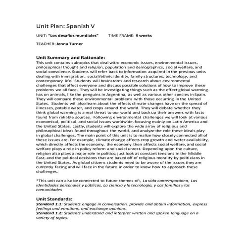 UP 4 Los desafios mundiales | DOCX