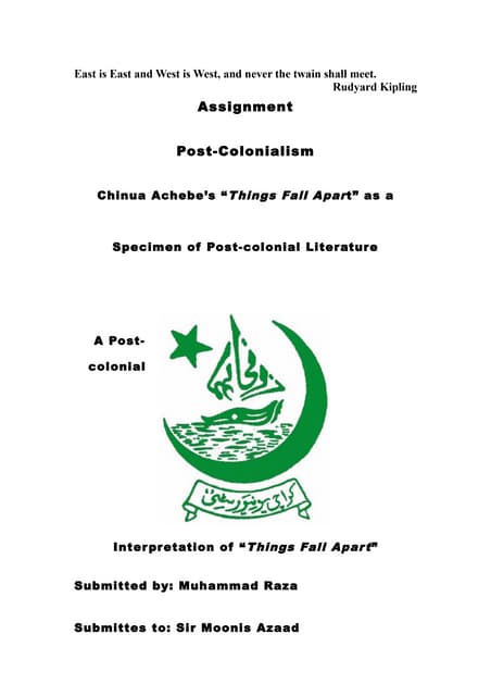 Igbo Culture and Society in 'Things Fall Apart.' | PPTX