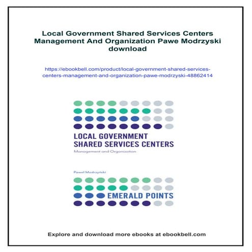 Local Government Shared Services Centers Management And Organization ...