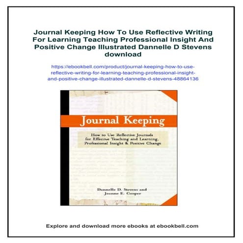 Journal Keeping How To Use Reflective Writing For Learning Teaching ...