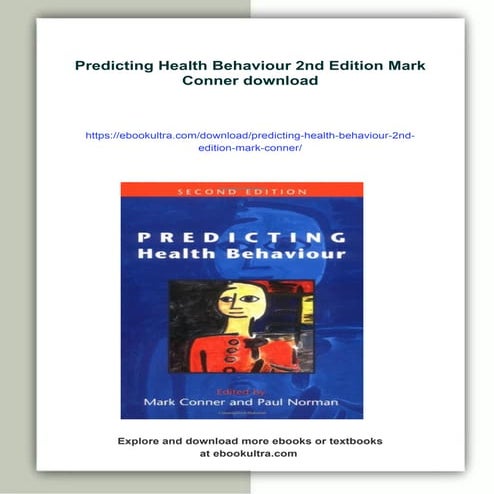 Predicting Health Behaviour 2nd Edition Mark Conner | PDF