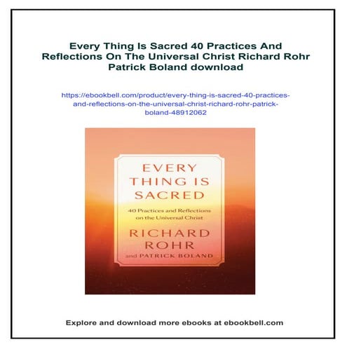Every Thing Is Sacred 40 Practices And Reflections On The Universal ...