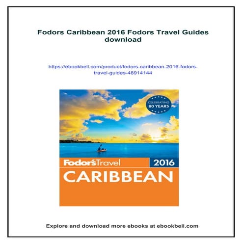 Fodors Caribbean 2016 Fodors Travel Guides | PDF