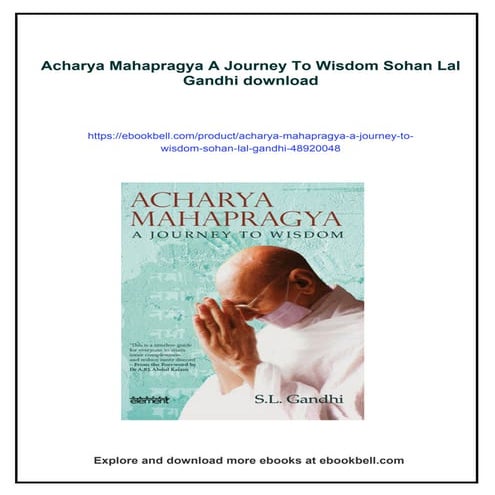 Acharya Mahapragya A Journey To Wisdom Sohan Lal Gandhi | PDF