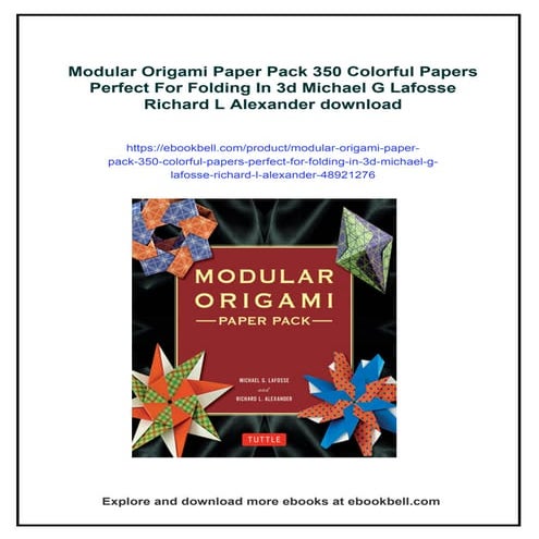 Modular Origami Paper Pack 350 Colorful Papers Perfect For Folding In ...
