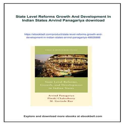 State Level Reforms Growth And Development In Indian States Arvind ...