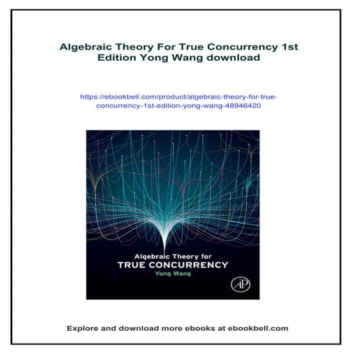 Algebraic Theory For True Concurrency 1st Edition Yong Wang | PDF