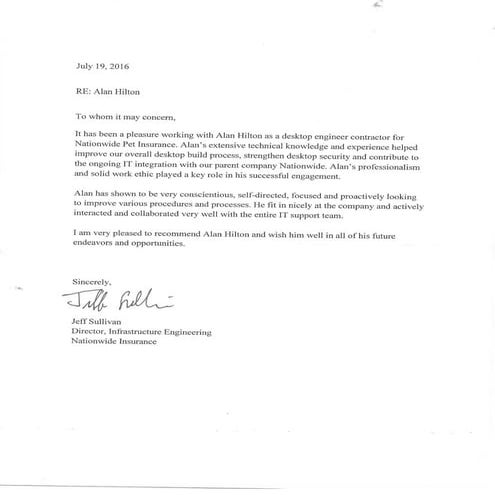 Nationwide-Letter of Recommendation | PDF