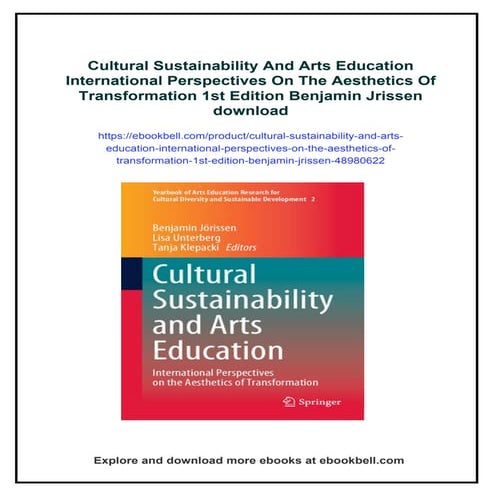 Cultural Sustainability And Arts Education International Perspectives ...