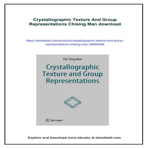Crystallographic Texture And Group Representations Chising Man | PDF
