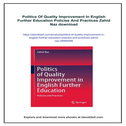 Politics Of Quality Improvement In English Further Education Policies ...