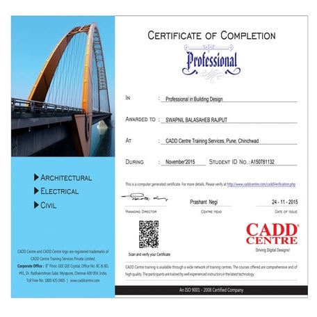 CADD CERTIFICATE | PDF