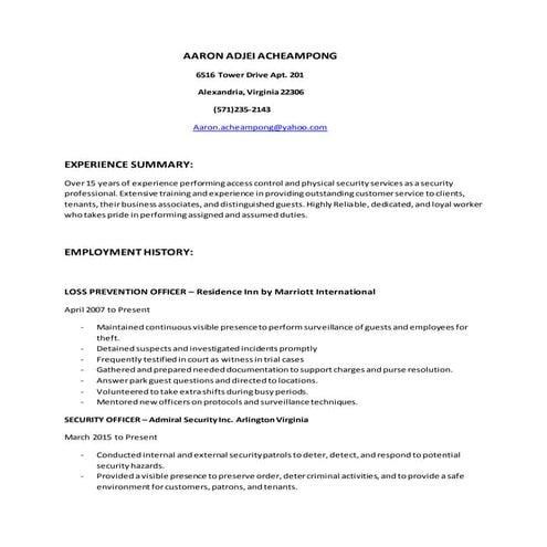 Aaron Adjei Acheampongdocx 2016 Resume 