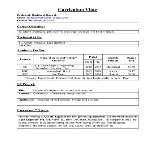 Pranav resume | DOC