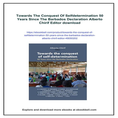 Towards The Conquest Of Selfdetermination 50 Years Since The Barbados ...