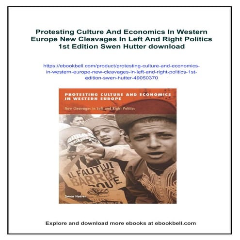Protesting Culture And Economics In Western Europe New Cleavages In ...