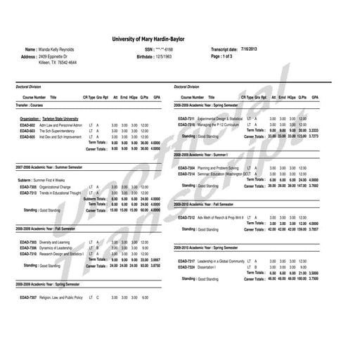 Reynolds, Wanda - unofficial transcript | PDF