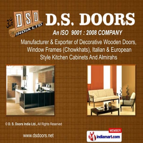 Solid Wooden Doors by D. S. Doors India Ltd. Faridabad | PPSX