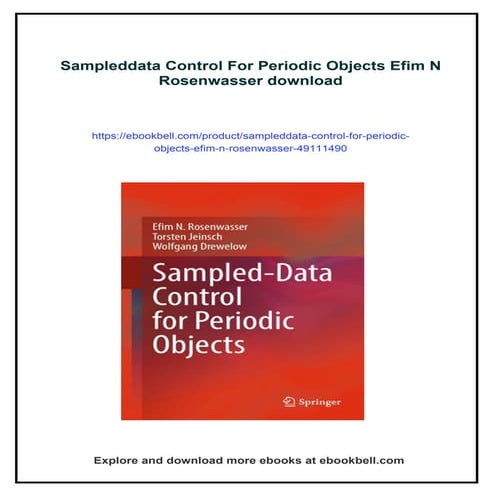Sampleddata Control For Periodic Objects Efim N Rosenwasser | PDF