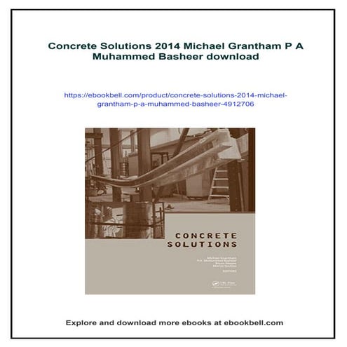 Concrete Solutions 2014 Michael Grantham P A Muhammed Basheer | PDF
