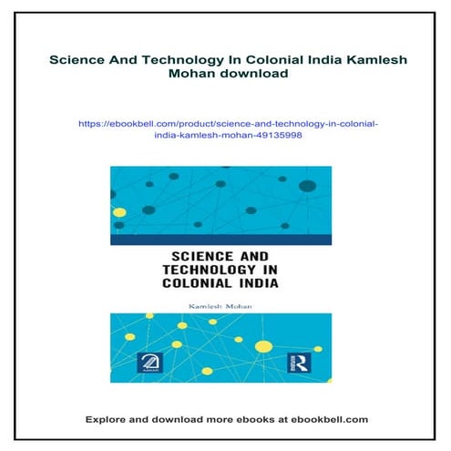 Science And Technology In Colonial India Kamlesh Mohan | PDF