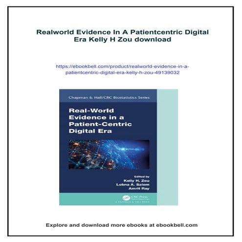 Realworld Evidence In A Patientcentric Digital Era Kelly H Zou | PDF