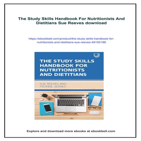The Study Skills Handbook For Nutritionists And Dietitians Sue Reeves | PDF