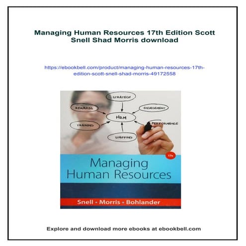 Managing Human Resources 17th Edition Scott Snell Shad Morris | PDF