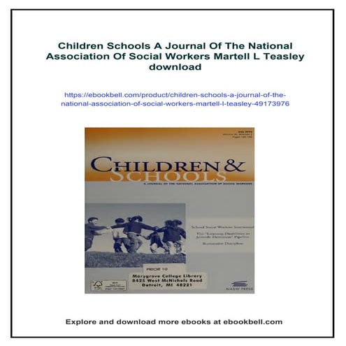 Children Schools A Journal Of The National Association Of Social ...