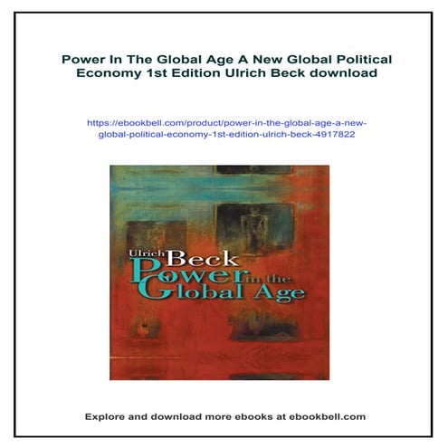 Power In The Global Age A New Global Political Economy 1st Edition ...
