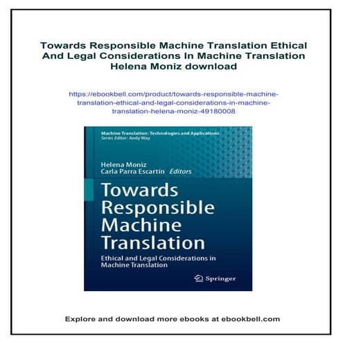 Towards Responsible Machine Translation Ethical And Legal Considerations In Machine Translation ...