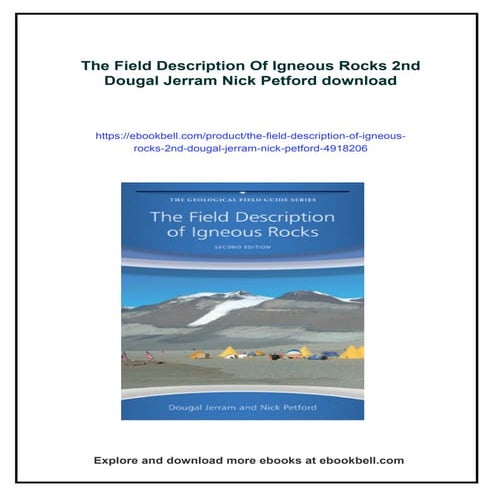 The Field Description Of Igneous Rocks 2nd Dougal Jerram Nick Petford | PDF