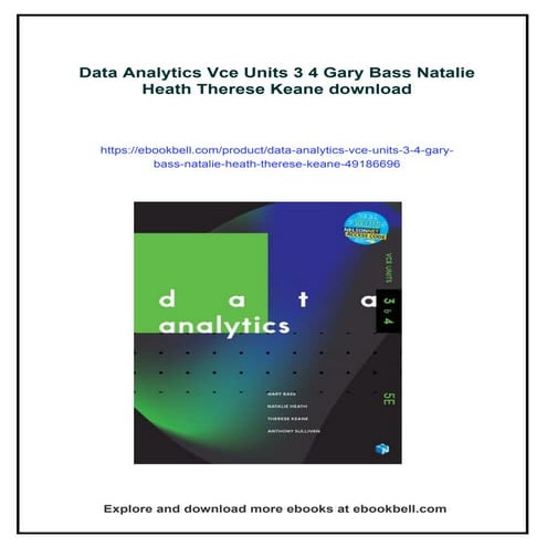 Data Analytics Vce Units 3 4 Gary Bass Natalie Heath Therese Keane | PDF