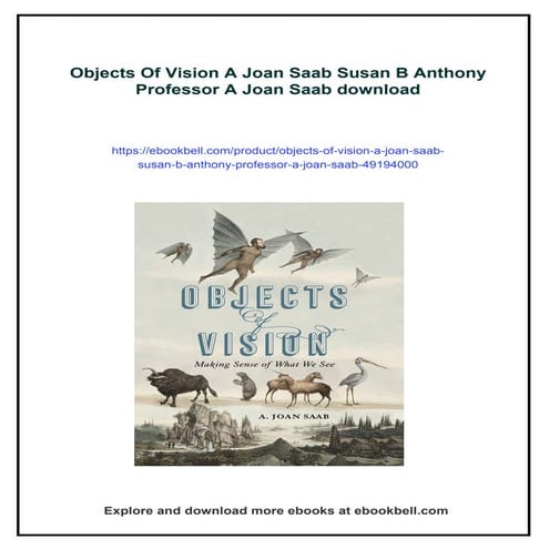 Objects Of Vision A Joan Saab Susan B Anthony Professor A Joan Saab | PDF