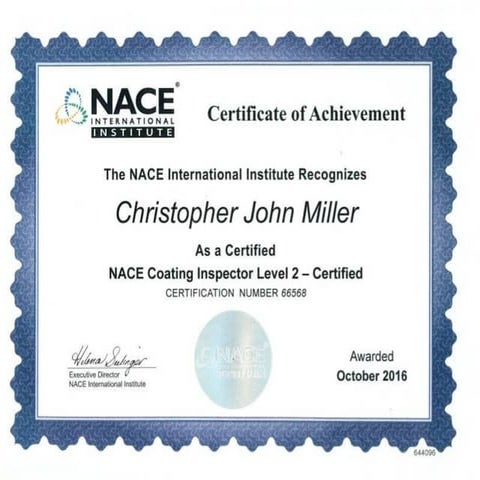 NACE 2 CERTIFICATE | PPT