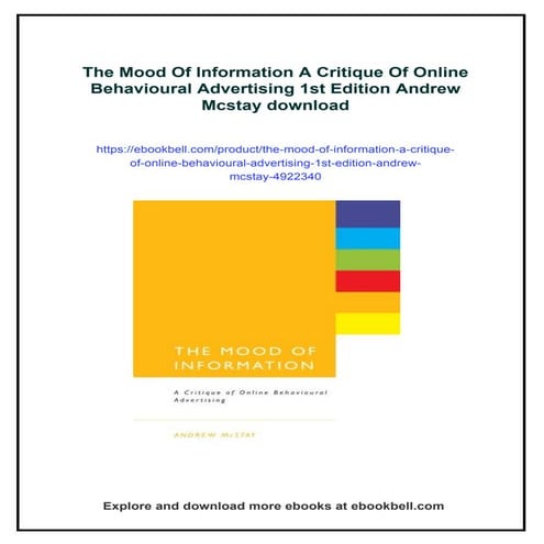 The Mood Of Information A Critique Of Online Behavioural Advertising ...