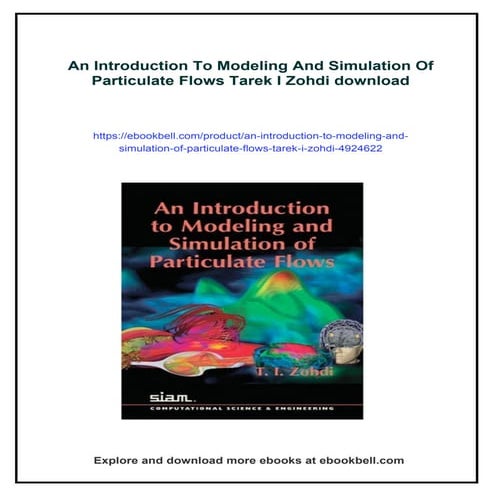 An Introduction To Modeling And Simulation Of Particulate Flows Tarek I Zohdi | PDF