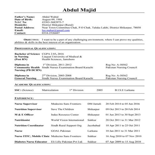 Abdul Majid's CV updated | PDF
