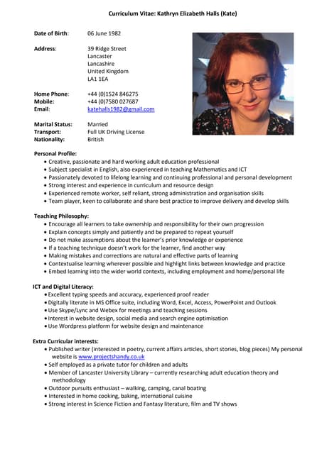 Curriculum Vitae | PDF