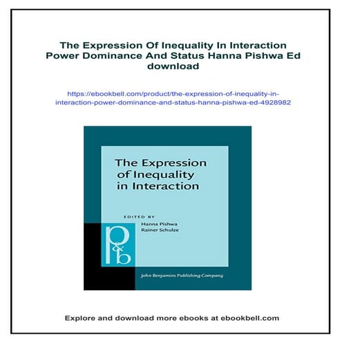 The Expression Of Inequality In Interaction Power Dominance And Status ...